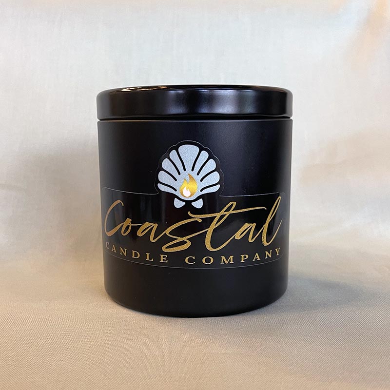 12oz Infinity Tin (Black) | Coastal Candle Company